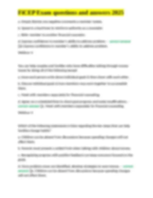 FiCEP Exam Questions and Answers 2025: A Comprehensive Guide to Financial Counseling | Exams ...