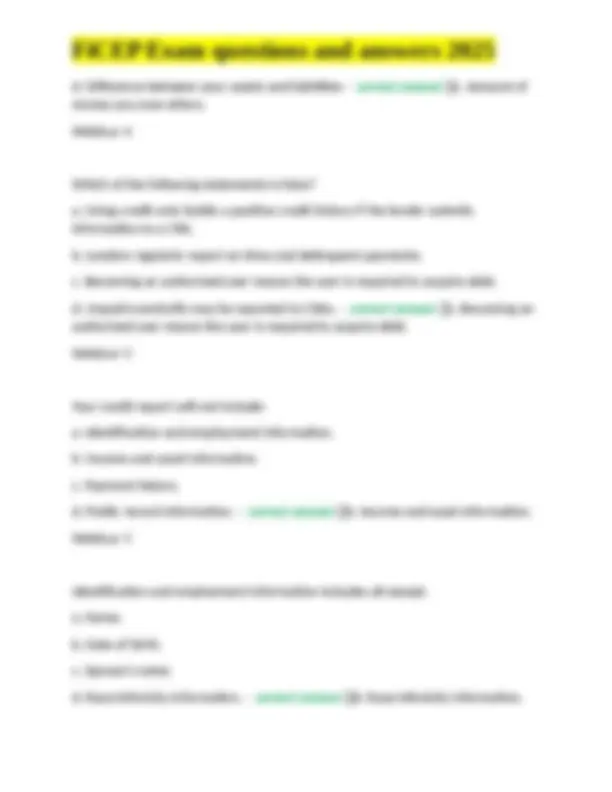 FiCEP Exam Questions and Answers 2025: A Comprehensive Guide to Financial Counseling | Exams ...