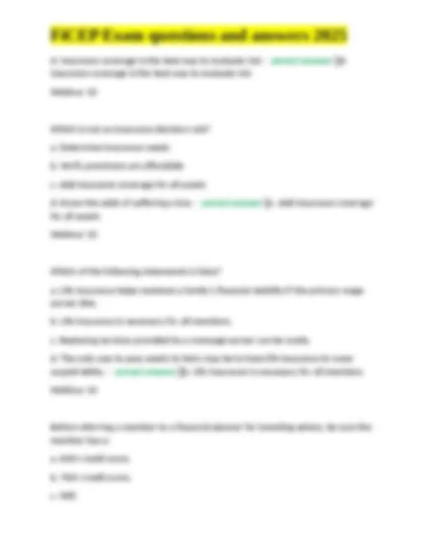 FiCEP Exam Questions and Answers 2025: A Comprehensive Guide to Financial Counseling | Exams ...