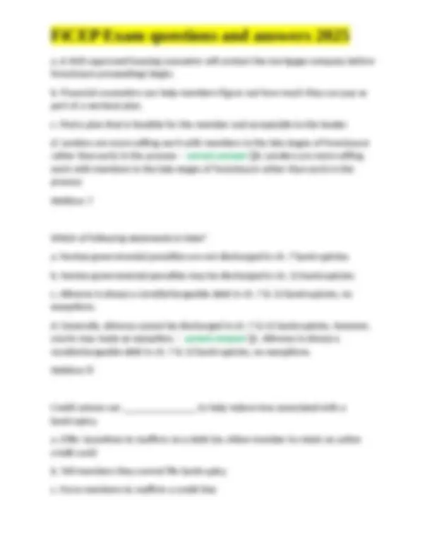 FiCEP Exam Questions and Answers 2025: A Comprehensive Guide to Financial Counseling | Exams ...