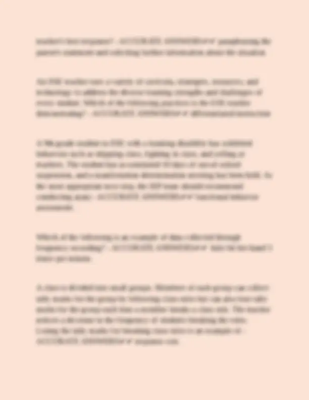 FTCE ESE Exceptional Student Education K-12 Exam: Practice Questions ...