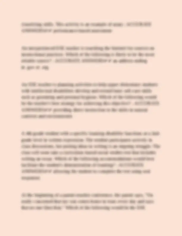 FTCE ESE Exceptional Student Education K-12 Exam: Practice Questions ...