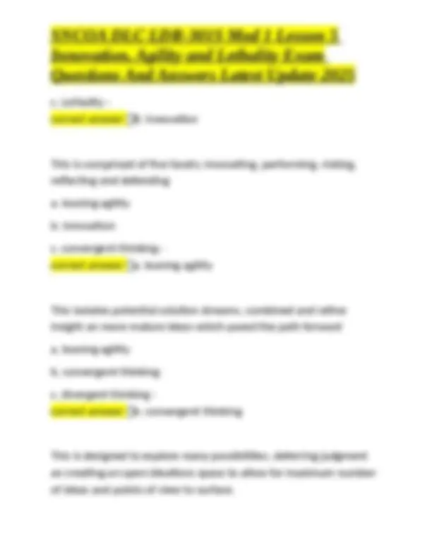 SNCOA DLC LDR-301S Mod 1 Lesson 5: Innovation, Agility, and Lethality ...