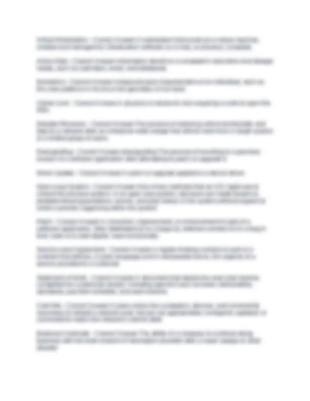 CIT Exam 3: Definitions and Explanations of Key IT Terms | Exams ...