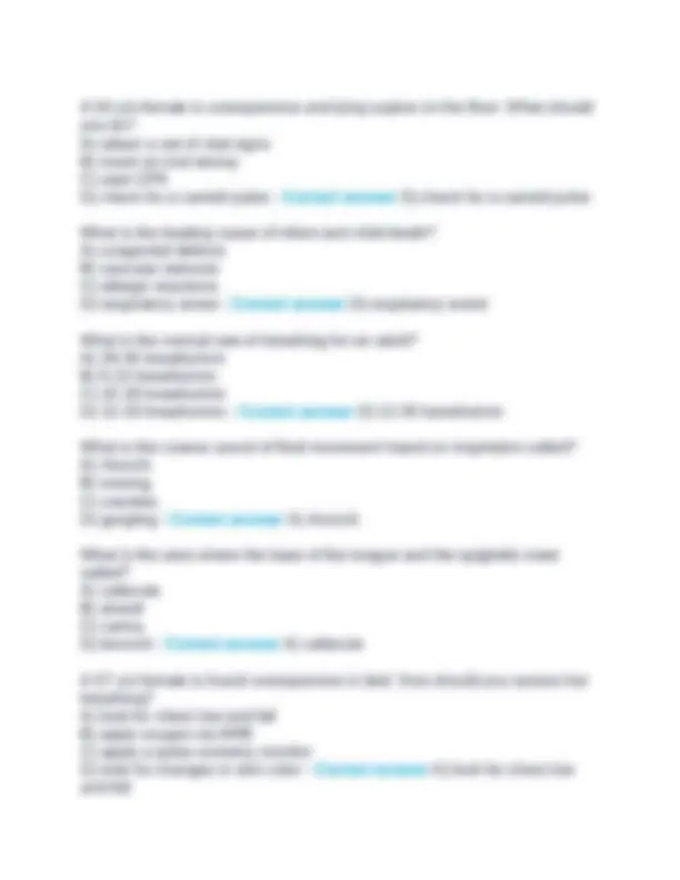 Respiratory Practice Questions with 100% Correct Answers: NREMT Exam ...