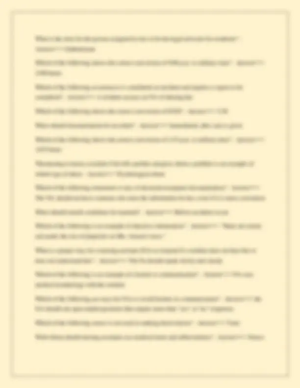 Texas CNA State Exam Study Questions and Answers: Latest Update 2025/ ...