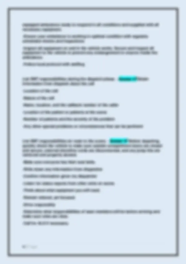 Ambulance Operations & Air Medical Response: Chapter 42 Goals Exam ...