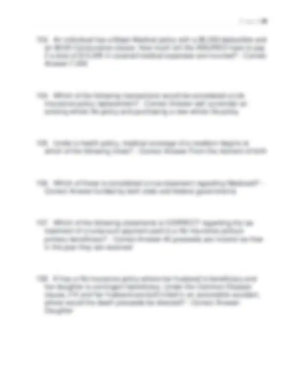 MS Life and Health Insurance Test Exam 2025: Practice Questions and ...