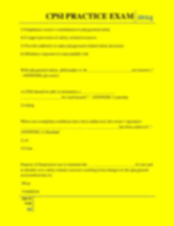 CPSI Practice Exam: Playground Safety and Standards | Exams Nursing ...