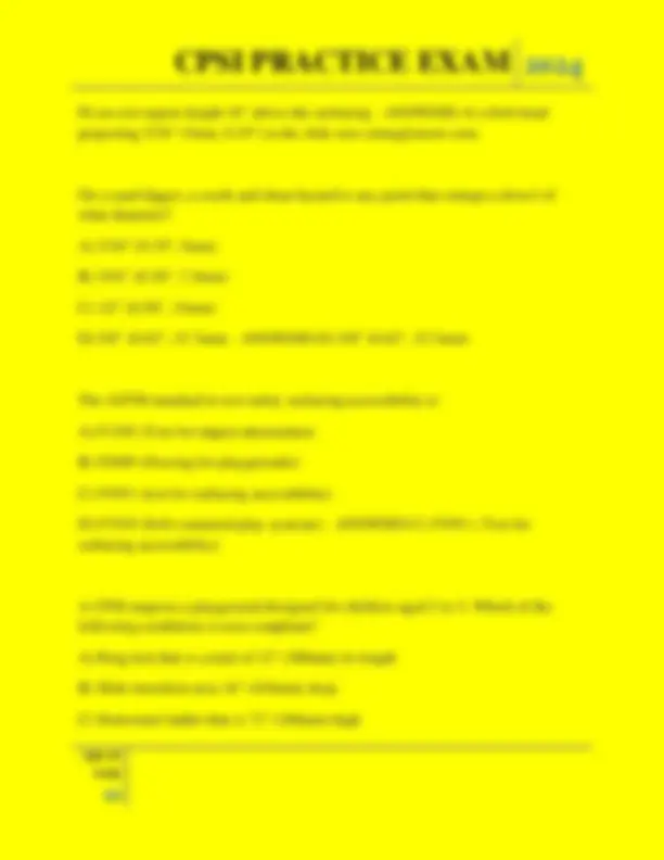 CPSI Practice Exam: Playground Safety and Standards | Exams Nursing ...