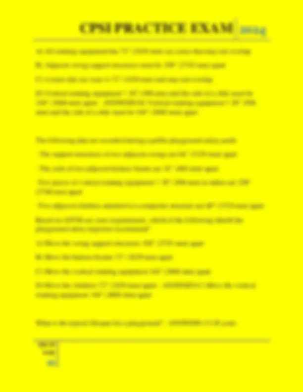 CPSI Practice Exam: Playground Safety and Standards | Exams Nursing ...