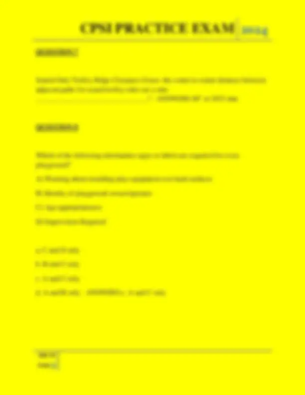 CPSI Practice Exam: Playground Safety and Standards | Exams Nursing ...