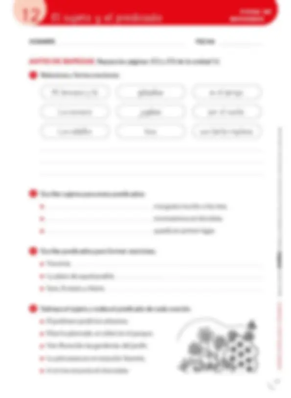 evaluacion lengua santillana construyendo mundos | Ejercicios de Lengua y Literatura | Docsity