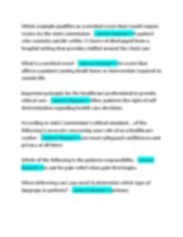 Relias Prophecy Core Mandatory Part 2 Main Exam 2025: Questions and ...