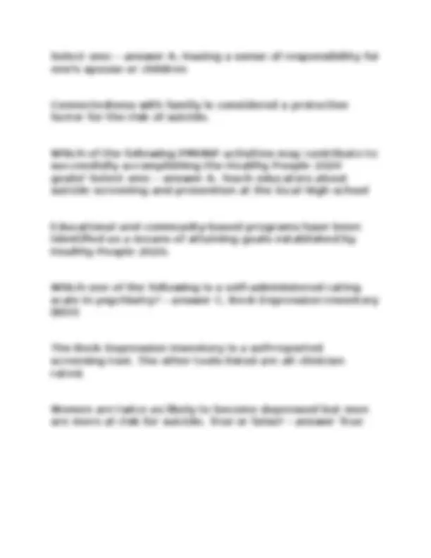 Mental Health Quiz: Multiple Choice Questions and Answers | Exams ...