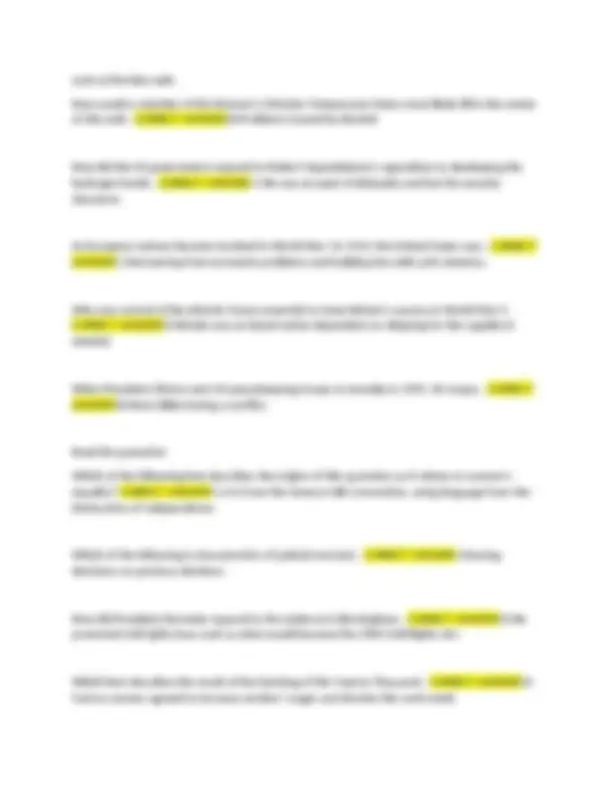 U.S History B Cumulative Exam questions with correct answers | Exams ...