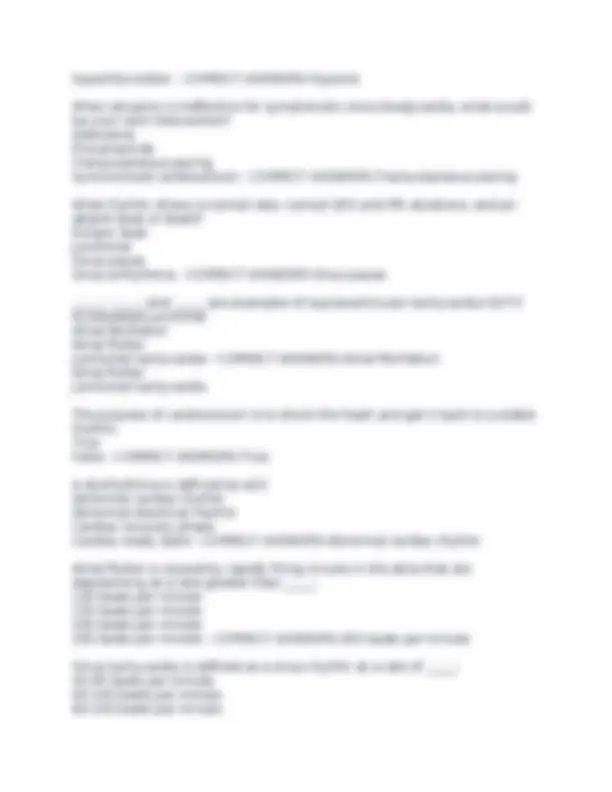 Rhythms & Heart Blocks Exam: Multiple Choice Questions and Answers ...
