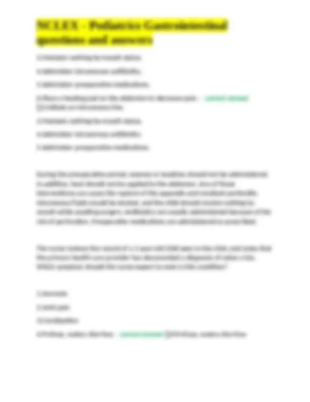 NCLEX-Pediatrics: Gastrointestinal Disorders Guide | Exams Nursing ...