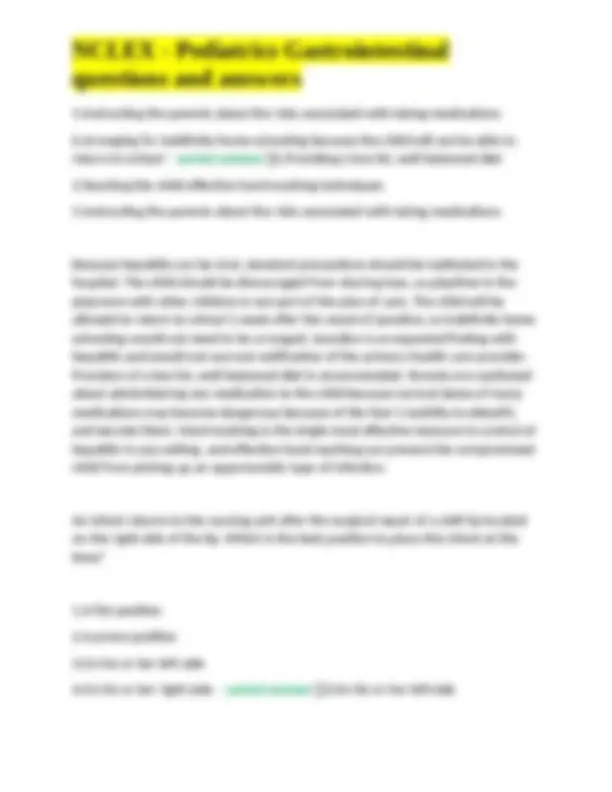 NCLEX-Pediatrics: Gastrointestinal Disorders Guide | Exams Nursing ...