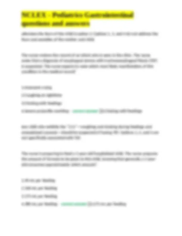 NCLEX-Pediatrics: Gastrointestinal Disorders Guide | Exams Nursing ...