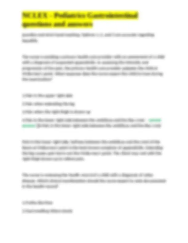 NCLEX-Pediatrics: Gastrointestinal Disorders Guide | Exams Nursing ...