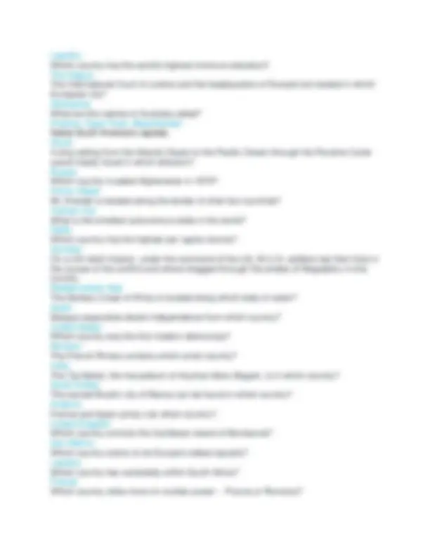 Geo Bee Sample Questions: World Geography Quiz | Exams Advanced ...