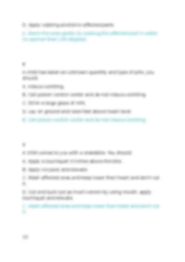 First Aid Practice Test #3 -American Red Cross Test study set with 100% ...