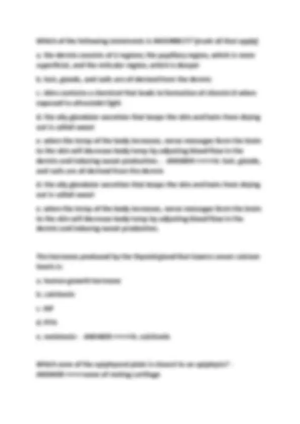 Anatomy and Physiology 1 Final Exam: Questions and Answers | Exams ...