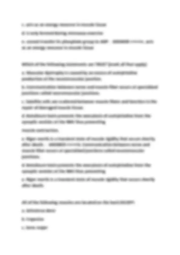 Anatomy and Physiology 1 Final Exam: Questions and Answers | Exams ...