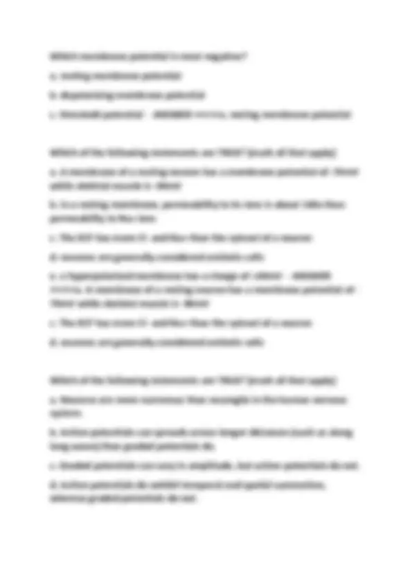 Anatomy and Physiology 1 Final Exam: Questions and Answers | Exams ...