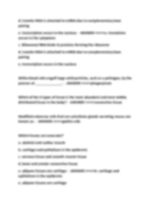 Anatomy and Physiology 1 Final Exam: Questions and Answers | Exams ...
