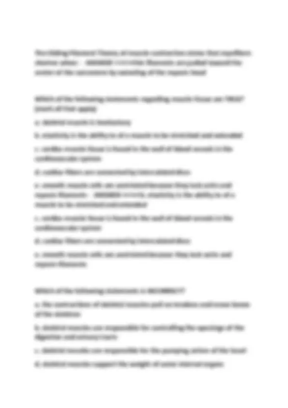 Anatomy and Physiology 1 Final Exam: Questions and Answers | Exams Nursing | Docsity