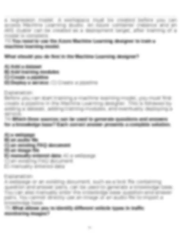 AI-900 MS Learn Practice Assessment with Detailed Solutions | Exams Artificial Intelligence ...