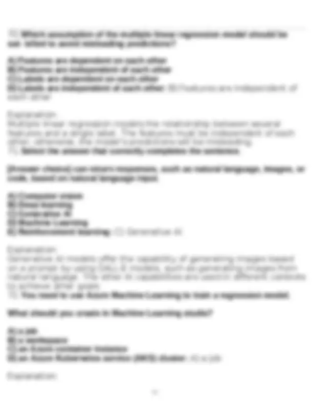 AI-900 MS Learn Practice Assessment with Detailed Solutions | Exams Artificial Intelligence ...