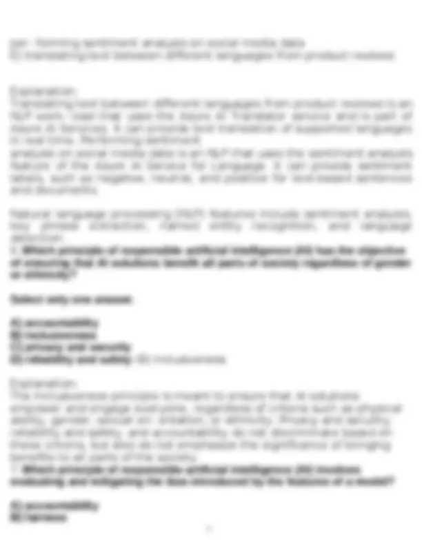 AI-900 MS Learn Practice Assessment with Detailed Solutions | Exams Artificial Intelligence ...