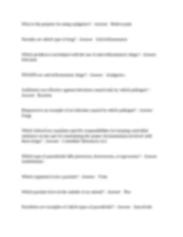 ALAT Unit Three Exam Questions and Answers: Animal Care and Handling ...