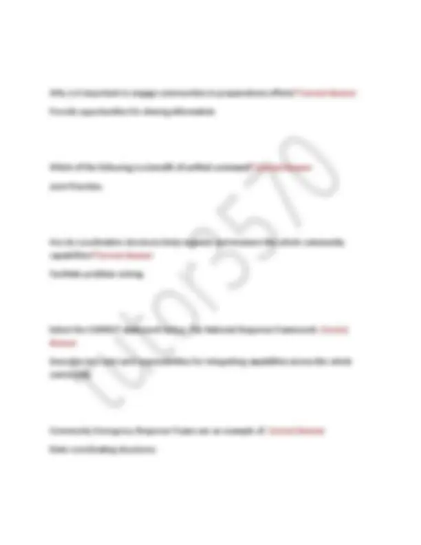 FEMA IS800D Exam: National Response Framework (NRF) - 100% Verified ...