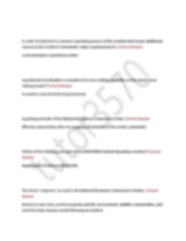 FEMA IS800D Exam: National Response Framework (NRF) - 100% Verified ...