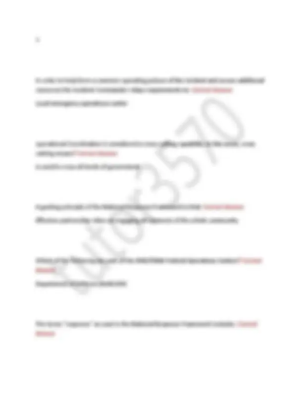 FEMA IS800D Exam: National Response Framework (NRF) - 100% Verified ...