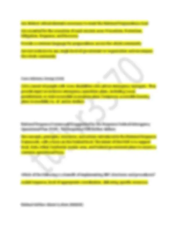 FEMA IS800D Exam: National Response Framework (NRF) - 100% Verified ...