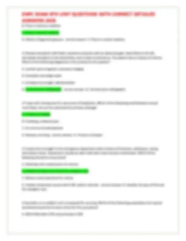 ENPC Exam 6th Unit Questions with Correct Detailed Answers 2025 | Exams ...