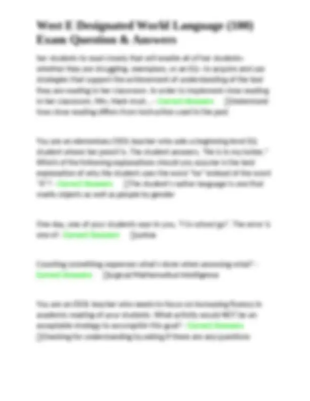 West E World Language Exam: Teaching & Assessment Guide | Exams Nursing ...