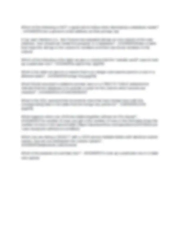 SQL Questions and Answers: Py4e Chapter 15 | Exams Nursing | Docsity