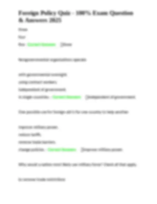 Foreign Policy Quiz: Multiple Choice Questions and Answers | Exams ...