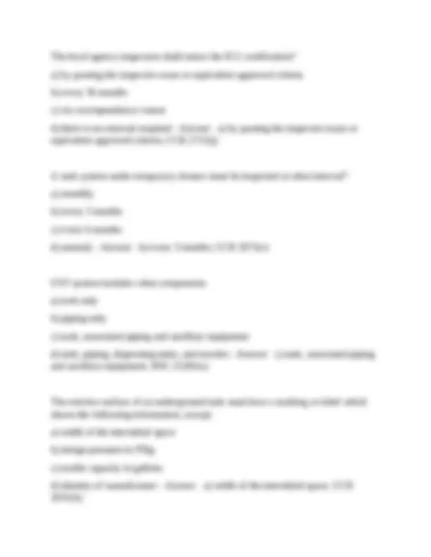 Underground Storage Tank (UST) Inspector Exam Questions and Answers ...
