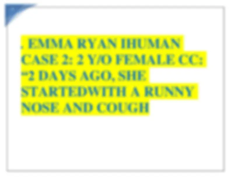 IHuman Case Study: 2-Year-Old Female with Runny Nose, Cough, and Fever ...