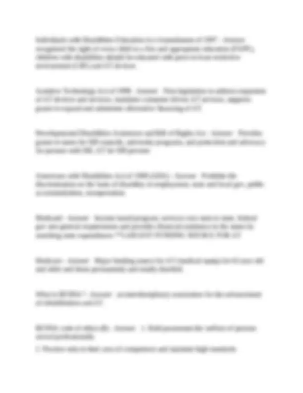 RESNA Assistive Technology Professional Exam (ATP) Questions and ...