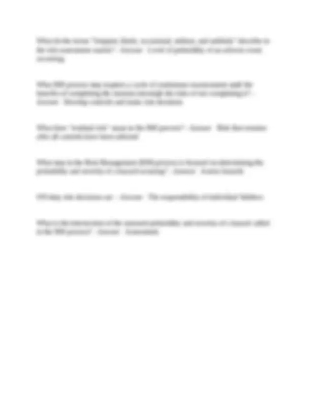 Risk Management Basic Course: Questions and Answers | Exams Risk ...