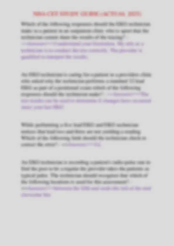 NHA CET Study Guide (ACTUAL 2025): EKG Technician Practice Questions ...