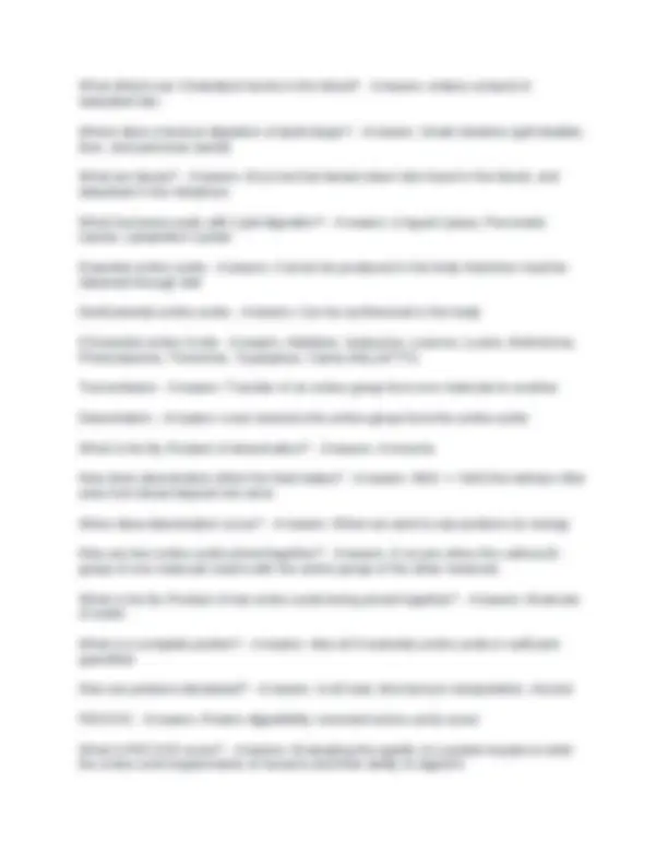 Nutrition Exam Questions and Answers: Carbohydrates, Lipids, and ...